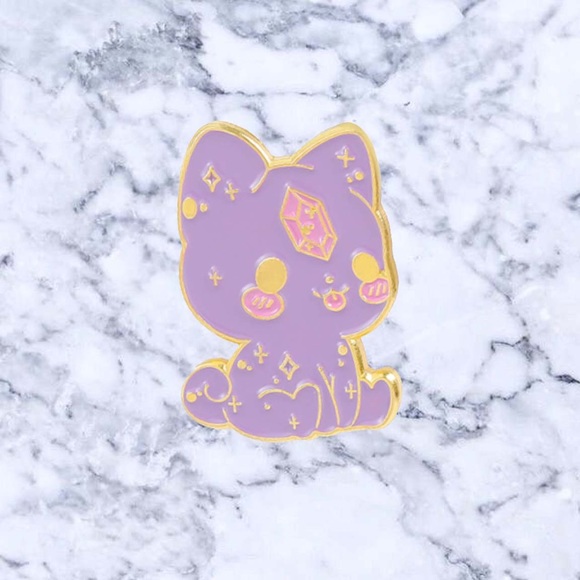 Jewelry | Gem Cat Enamel Pin | Poshmark